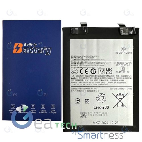 BATTERIE BP4J COMPATIBILE XIAOMI REDMI NOTE 12 PRO+ PLUS 22101316UCP ...