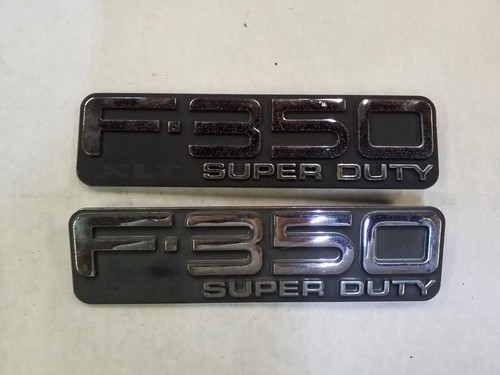 F-350 Super Duty Chrome Fender Emblems Set | 99 00 01 02 03 04 Ford ...