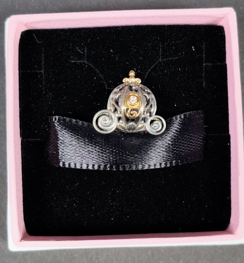 Authentic Pandora Charm, Cinderella Enchanted Carriage, #792553C01 925 ...