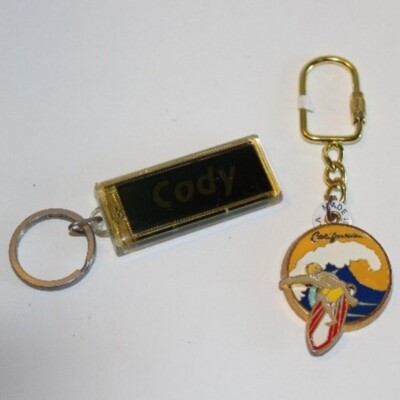 2 x Souvenier Keychain - Anaheim, CA California Surfer / CODY Name | eBay