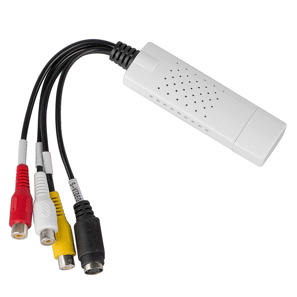 USB Video Audio Capture Card RCA Analog S-Video AV Input to Computer PC ...
