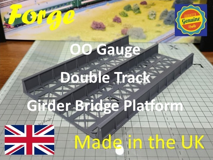 OO Gauge Double Track Girder Bridge Deck Model Railway Train Layout 1: ...