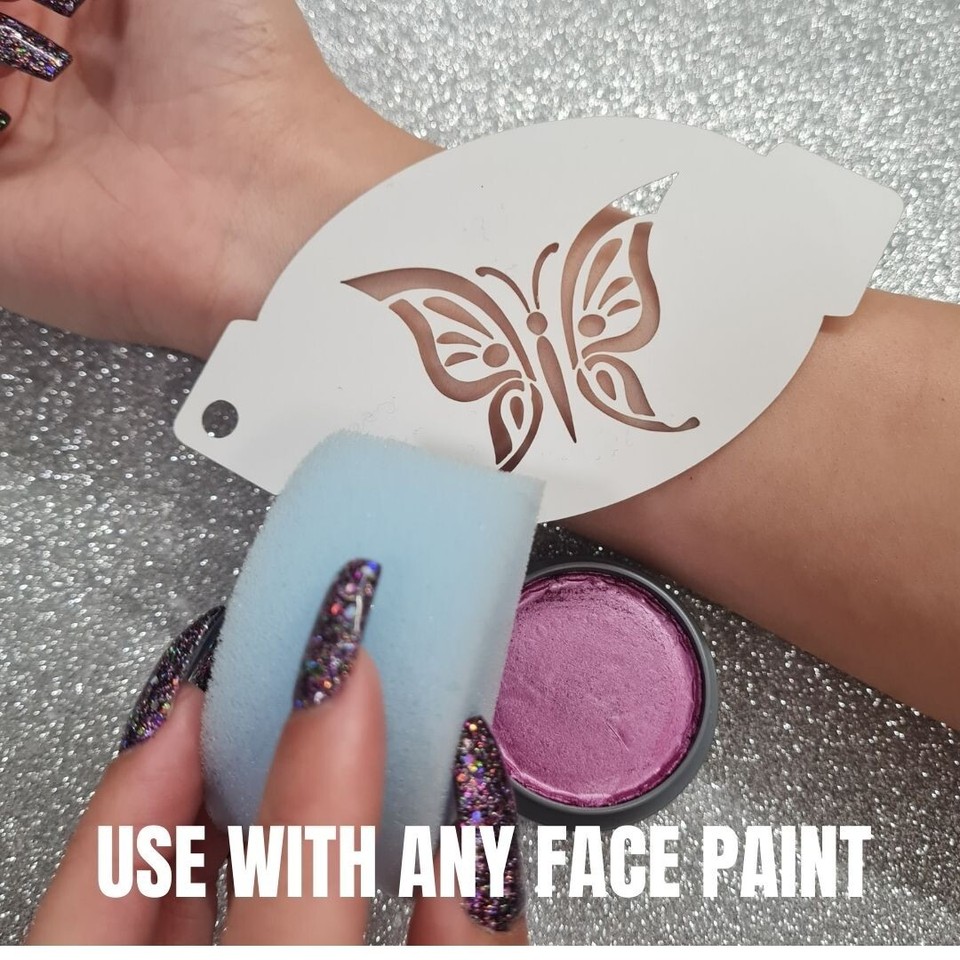 Mermaid Scales Face Paint Stencil Template 077 - Party theme reusable ...