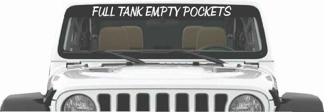 Full Tank Empty Pockets Decal Sticker Turbo Diesel Truck 6.7L 6.6L Car ...
