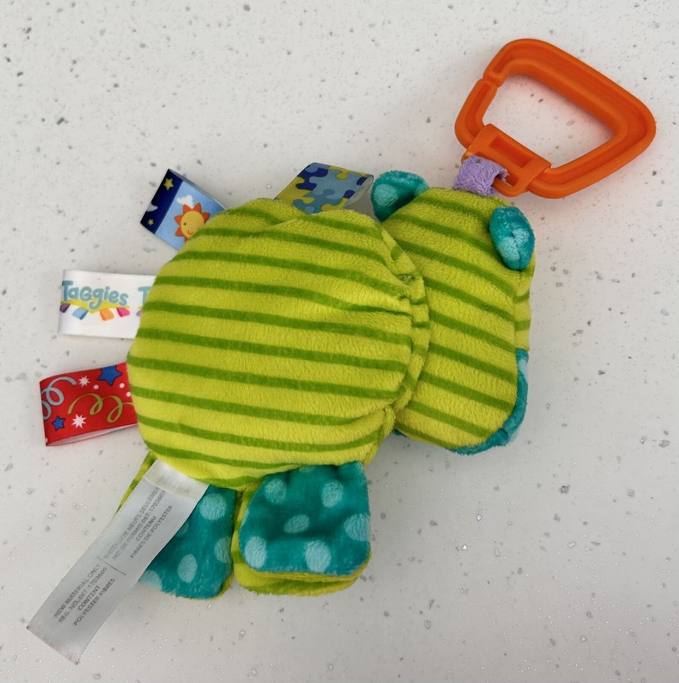Taggies Hippo Baby Plush Toy Rattle Carseat Crib Playpen Stroller ...