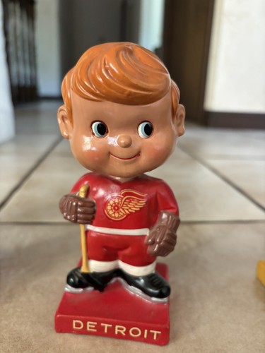 60’s Detriot Red Wings Bobble Head Bobbin Nodder Doll Mascot Hockey NHL ...