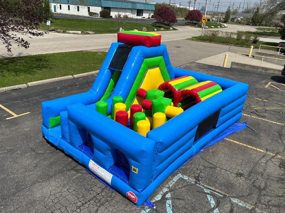 Commercial Inflatable Bounce House Junior Obstacle Course with 1.0HP ...