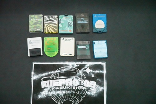 PlayStation 2 PS1 PS2 Memory Card 1MB 2MB Lot of 10 Mixed Color Random ...