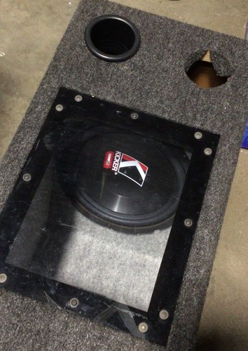 Old School Custom Glass Dual Subwoofer Box With 10” Kicker Comp VR | eBay