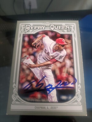 Aroldis Chapman Autograph Signed 2013 Gypsey Queen Cincinnati Reds | eBay