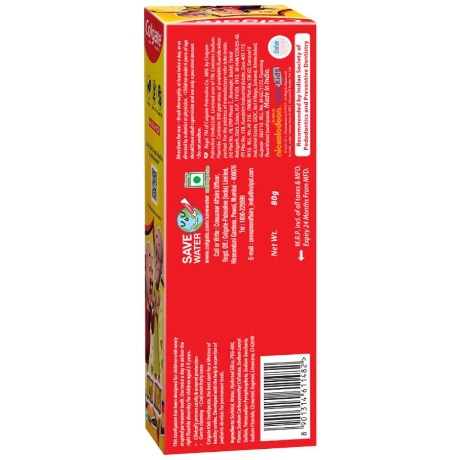 Colgate Toothpaste Tube Back