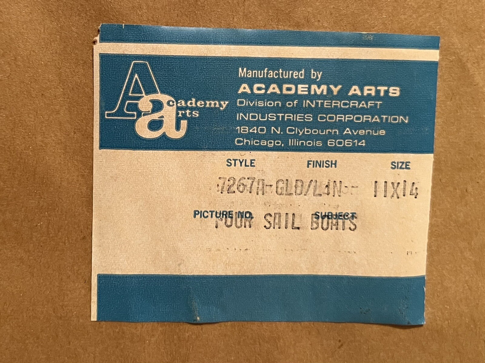 Vintage "Four Sail Boats" Painting Intercraft Industries Academy Arts MCM | eBay