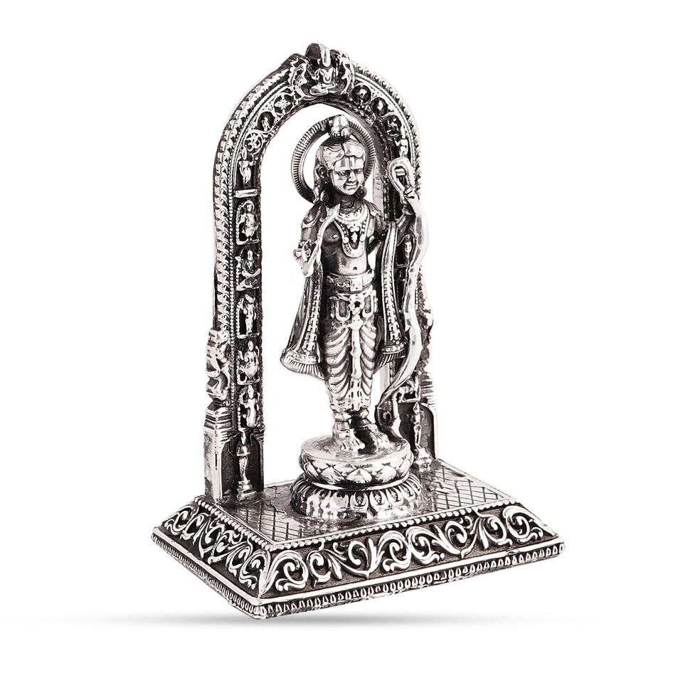 Sterling silver Lord Rama Idol, Replica of Lord Ram Idol of Ayodhya ...