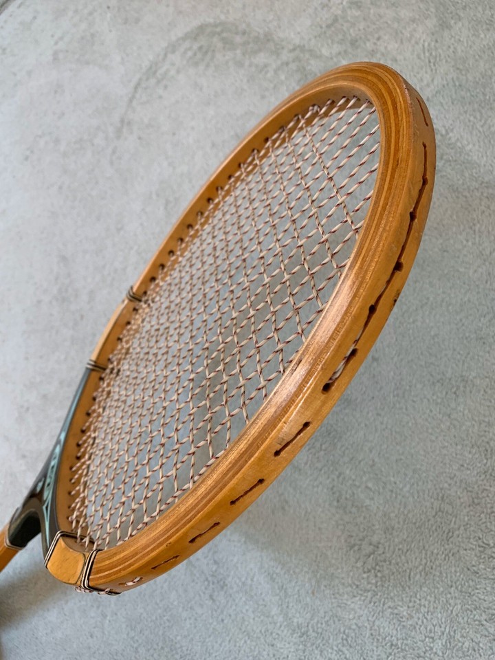 RARE VINTAGE TAD DAVIS “JET” PATENT WOOD TENNIS RACKET W/ PRESS & COVER ...