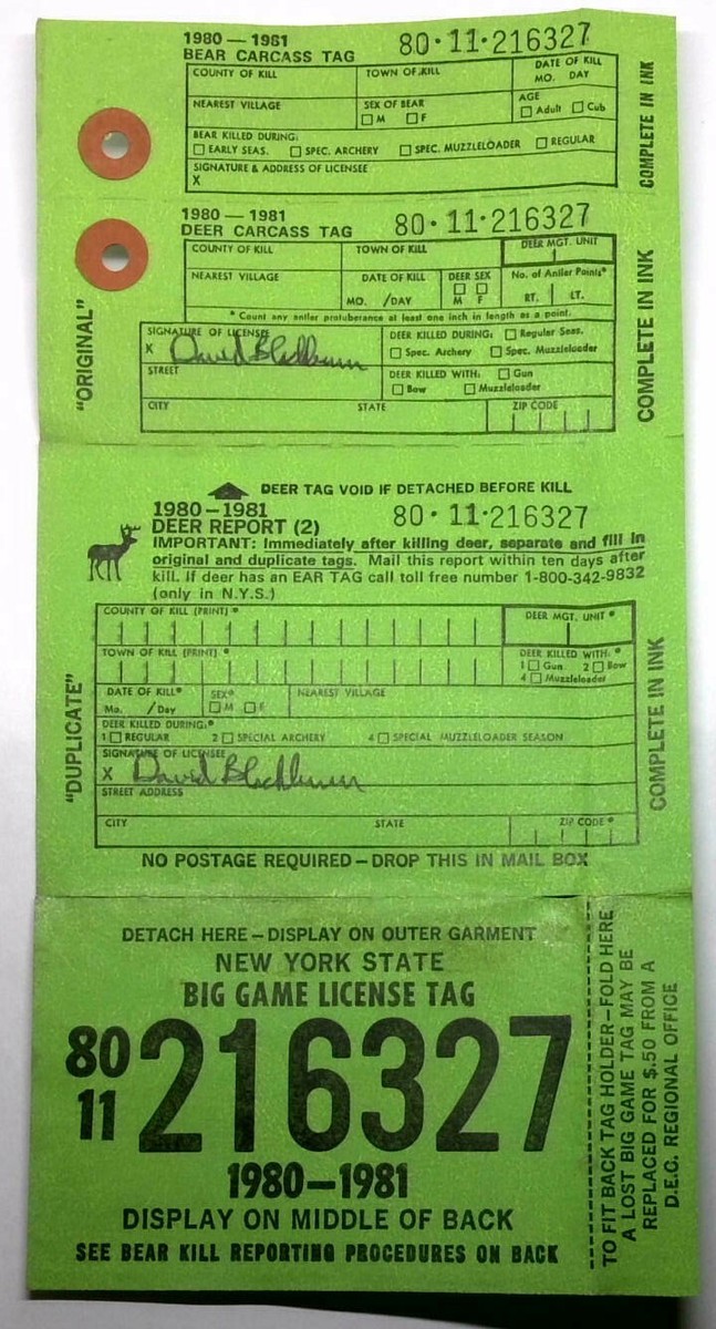 New York Hunting License Includes Airgun Regulations