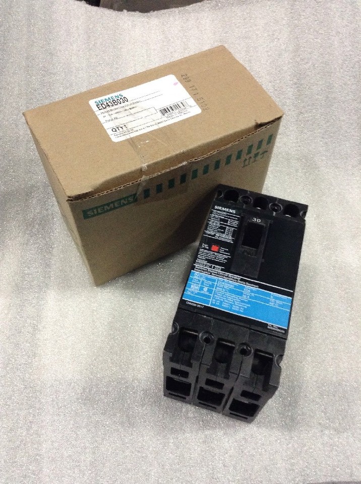 ED43B030 SIEMENS 3 POLE 30 AMP 240/480 VAC NEW | eBay
