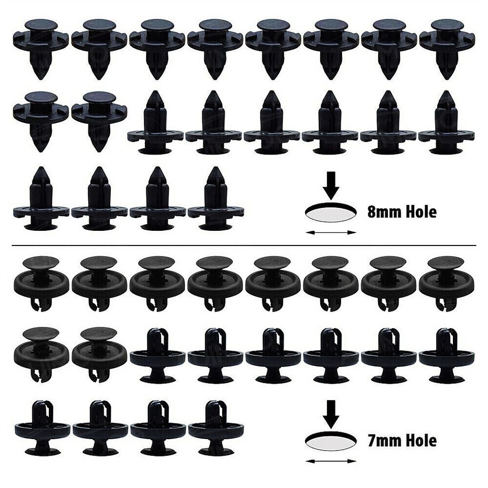 For Toyota RAV4 Engine Hood Fender Bumper Clips Screw Rivets 7 8 9mm ...