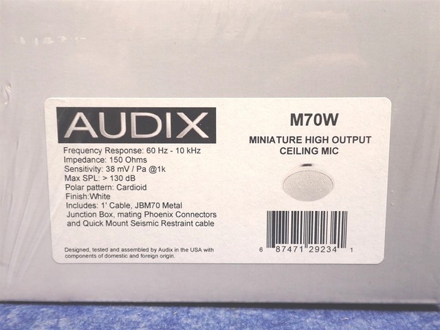 Audix M70W Ceiling Microphone - White for sale online | eBay