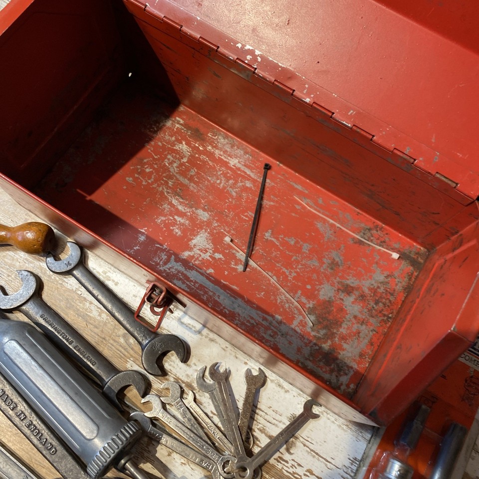 Vintage Car/bike Tool Kit in metal tool box | eBay UK
