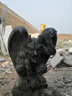 BEAUTIFUL CARVED MARBLE GARGOYLE ESTATE GARDEN FIGURE - GG24 | eBay