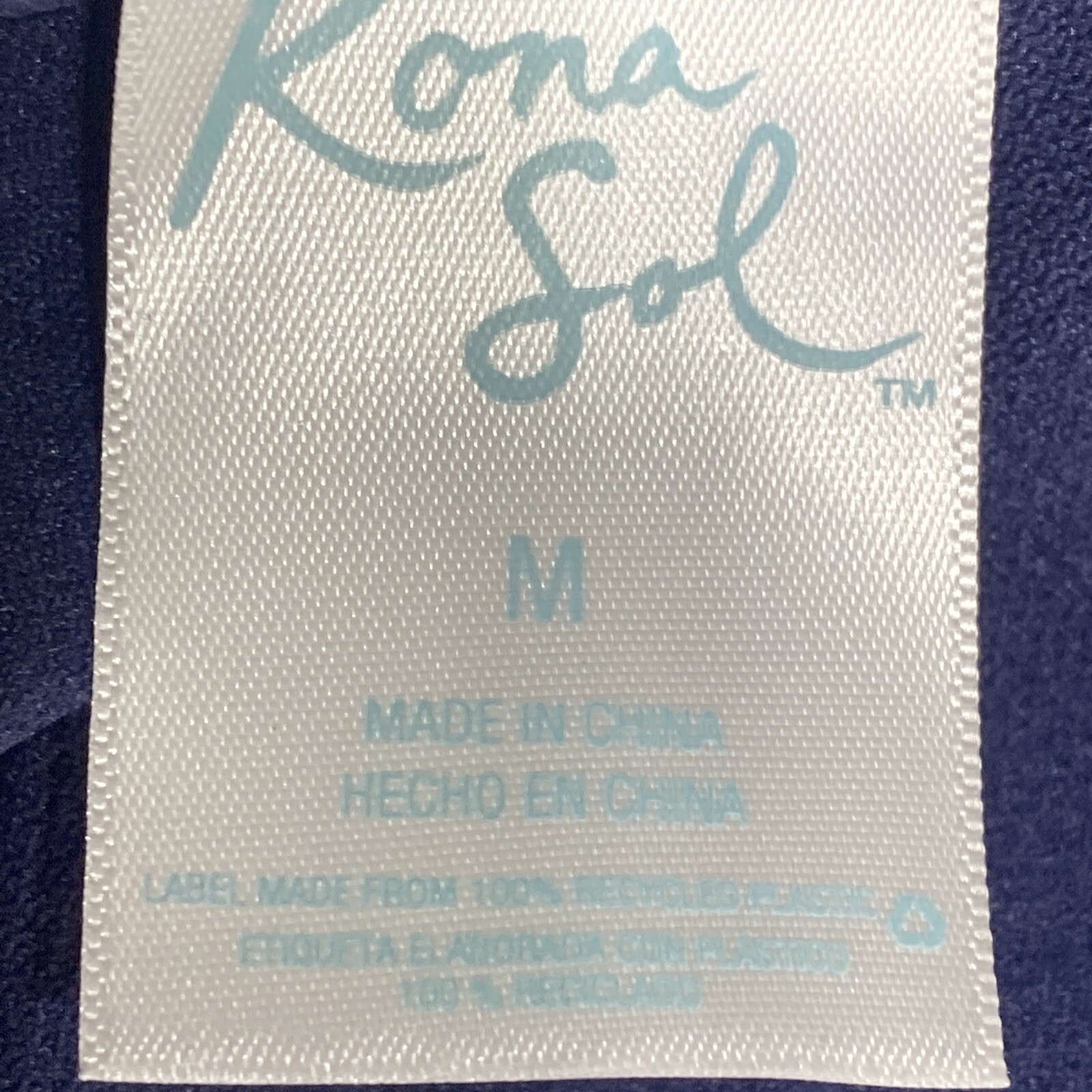 Kona Sol Halter Bikini Swim Top Blue Color Medium - Gem