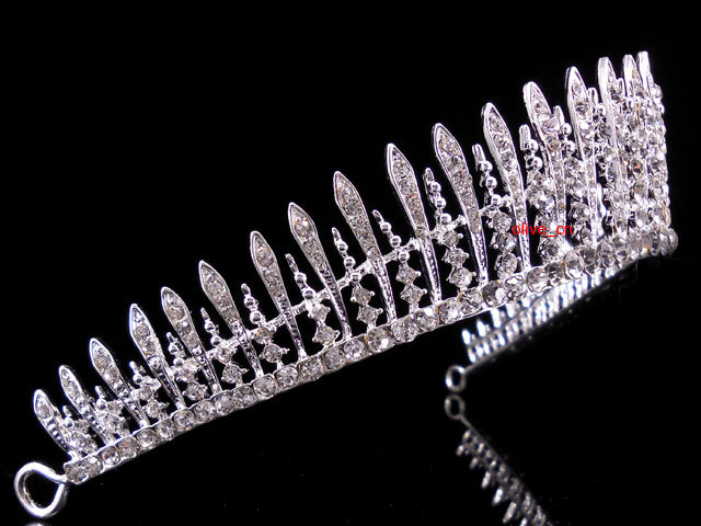 4cm Tall Crystal Wedding Bridesmaid Prom Queen Princess Tiara Crown For ...