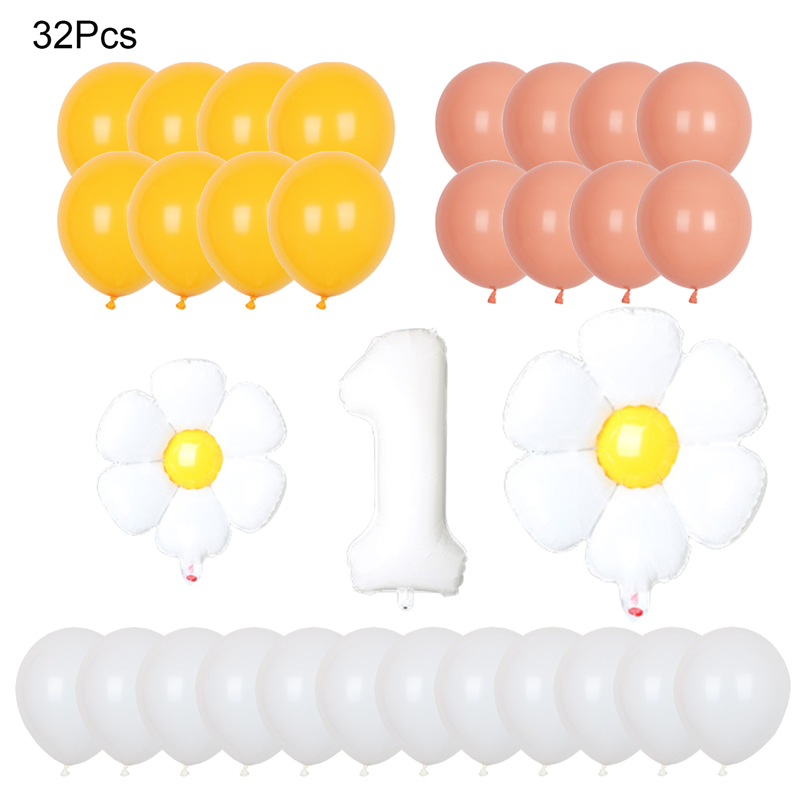 Wedding Foil Balloon Birthday Daisy Garland Colorful Party Decorations ...