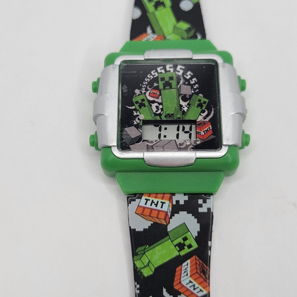 2021 Accutime Watch Corp Minecraft Kids Watch MIN4147CP Plastic ...