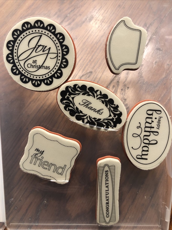 Stampin' Up! Perfect Punches Set 6 Clear Mount Rubber Stamps | eBay