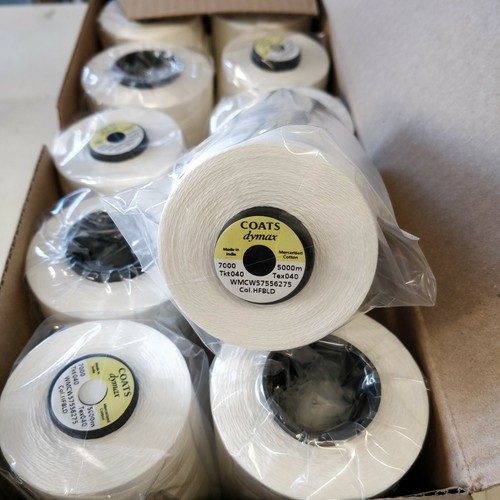 Coats Dymax Thread 18's/24's/30's/40's/50's/60's Cotton Dyeable thread ...