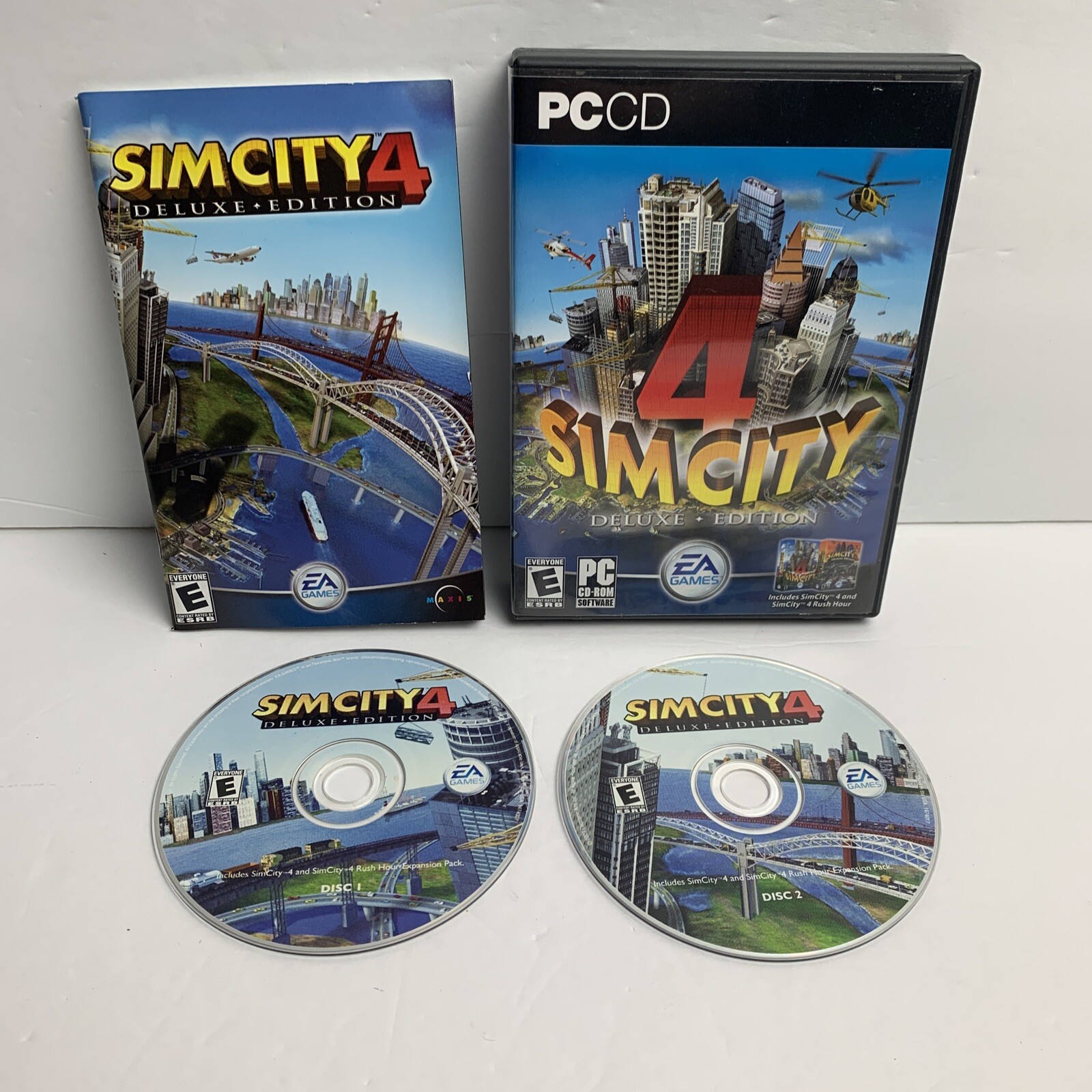 Sim City 4 Deluxe-Edition PC CD-ROM EA Games Maxis With Manual CBI ...