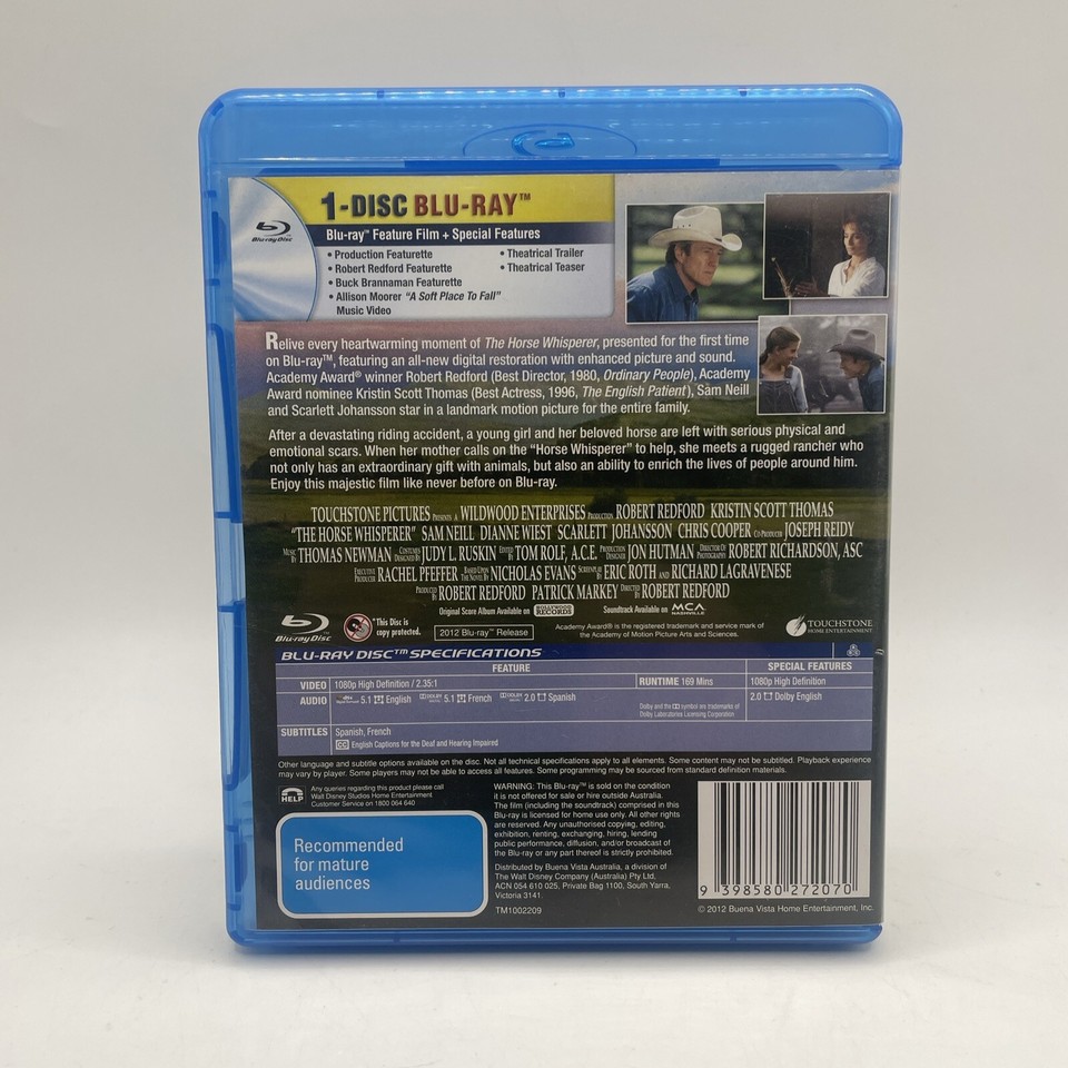 The Horse Whisperer (Blu-ray, 1998) Robert Redford Fast Free Post Aus ...