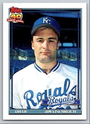 1991 Topps #707 Jim Eisenreich Kansas City Royals Baseball Card | eBay