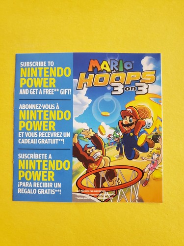 Mario Hoops 3 On 3 (Nintendo DS) Insert Only * Nintendo Power | eBay