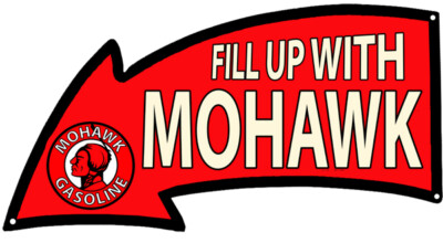 Fill Up With Mohawk Arrow Cut Out Metal Sign 23x12.5 | eBay