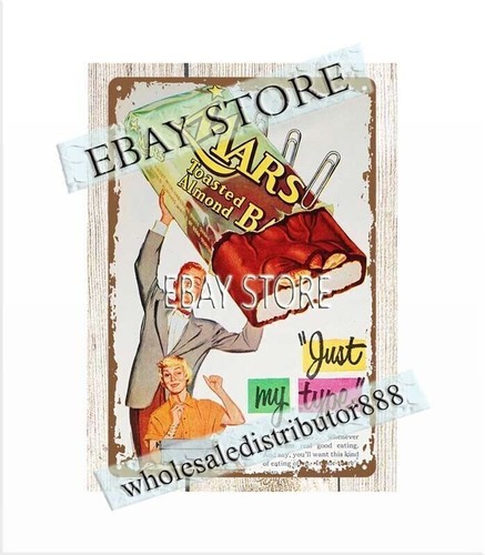 1954 Mars toasted almond candy bar just my type metal tin sign wall ...