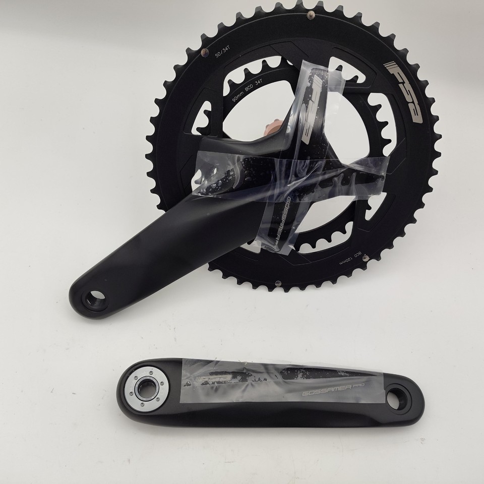 FSA Gossamer Pro 2x 50/34T 170mm BB386EVO Crankset Black | eBay