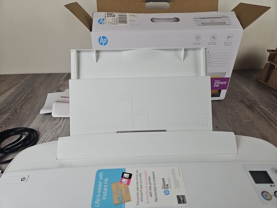 HP DeskJet 3772 White Inkjet All-In-One Wireless Color Injekt Printer ...