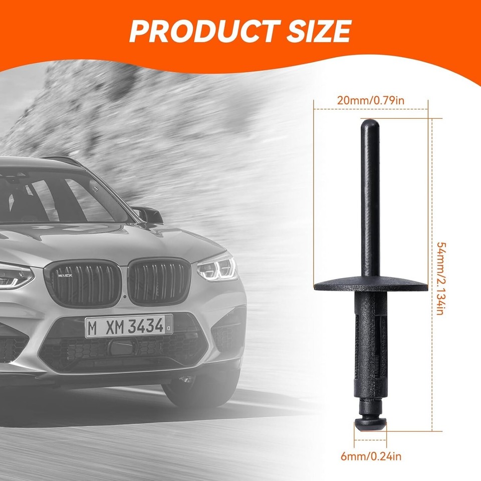BMW X1 X2 X3 X4 X5 X6 F G Wheel Arch Flare Trim Clips 07147293278 Rivet ...