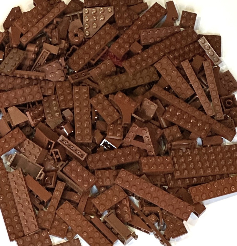 Bulk lot of 275 BROWN LEGO Pieces Bricks Blocks Slopes Plates Free ...
