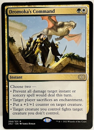 Dromoka's Command - #206-MTG-Double Masters 2022 (2X2)-Regular-MP | eBay
