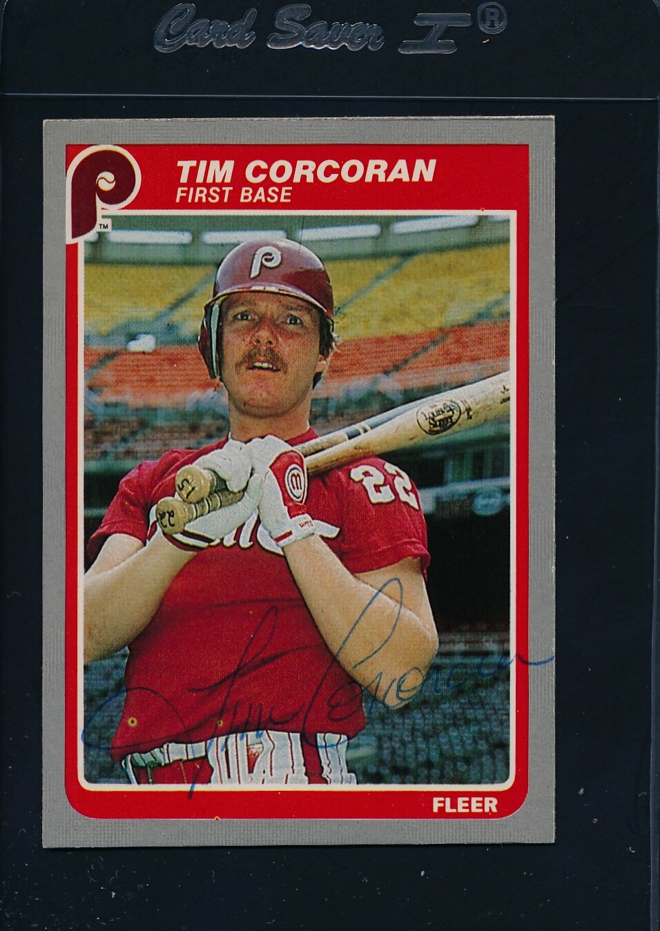 1985 Fleer #247 Tim Corcoran Phillies Signed Auto *28863 | eBay
