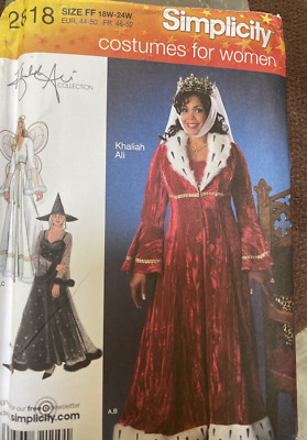 Simplicity Queen Angel Witch Women Costume 2818 Pattern Size FF 18W-24W ...