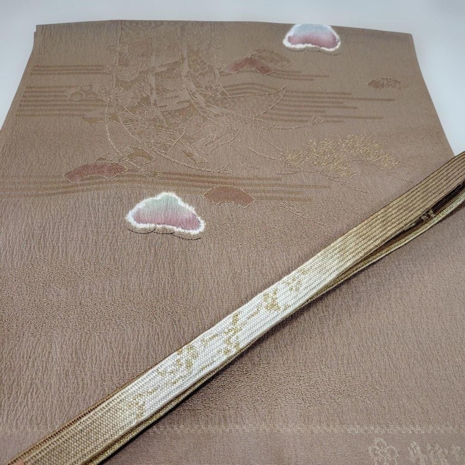 Silk Obiage Obijime Set for Kimono, Oke Dyed Shibori, New, Collectible ...