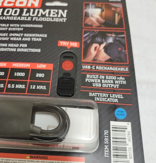 Icon 59170 2100 Lumens Floodlight - Black for sale online | eBay