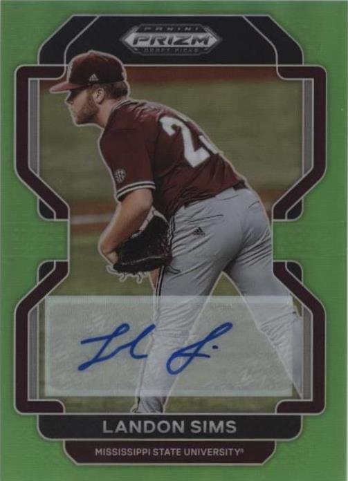 2022 Panini Prizm Draft Picks - Landon Sims #PDP34 Lime Green Prizm ...
