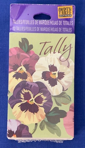 Vintage Floral Bridge Tally Cards. Hallmark. 12 tallies in original ...