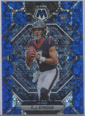 2023 Panini Mosaic Mosaic No Huddle Blue #292 CJ Stroud Texans RC 40/75 ...