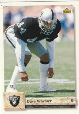 FREE SHIPPING-MINT-1992 Upper Deck Dave Waymer #458 RAIDERS PLUS BONUS ...