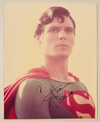 Christopher Reeve Signed Autographed Vintage Superman 8x10 Photo Full ...